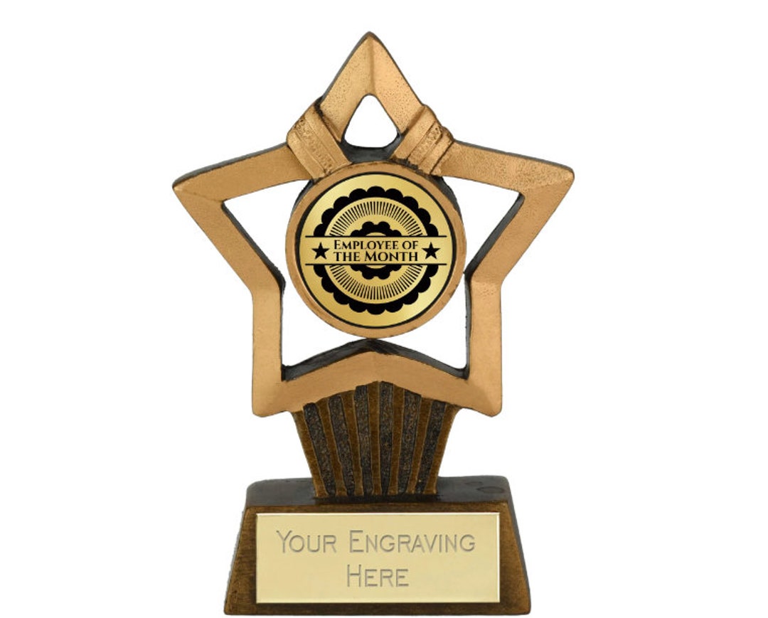 Employee of the Month Award Trophy - Personalized Engraving - Etsy