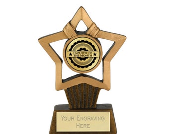 Employee of the Month Trophy Add Your Logo Customized Award Includes ...