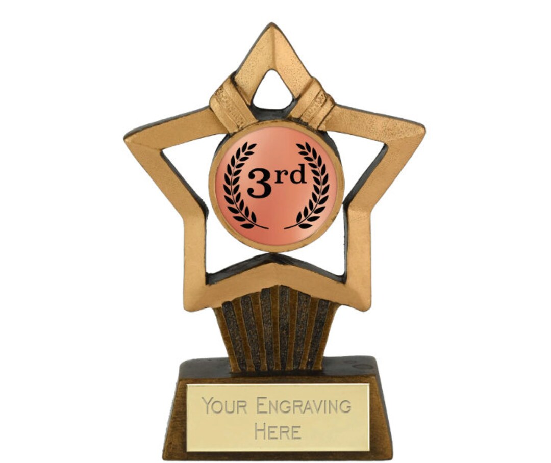 3rd Place Award Trophy - Personalized Engraving - Etsy