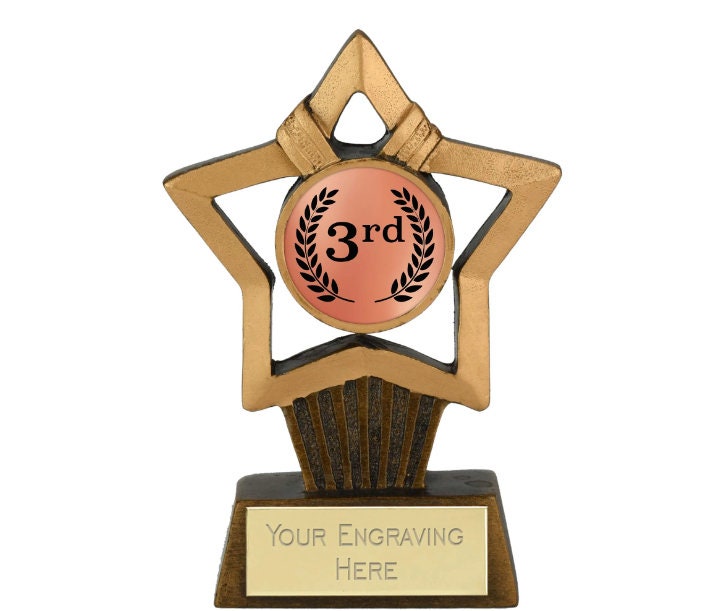 3rd Place Award Trophy Personalized Engraving - Etsy