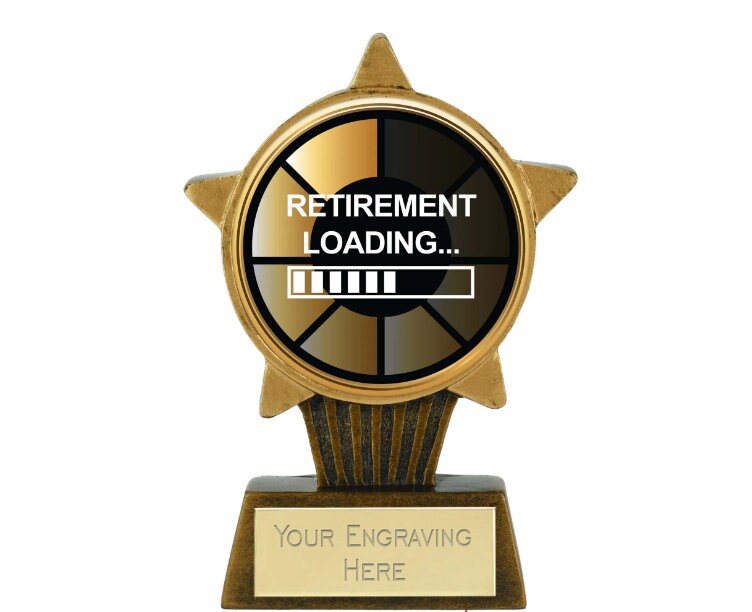 Retirement Loading Award Trophy Personalized Engraving - Etsy