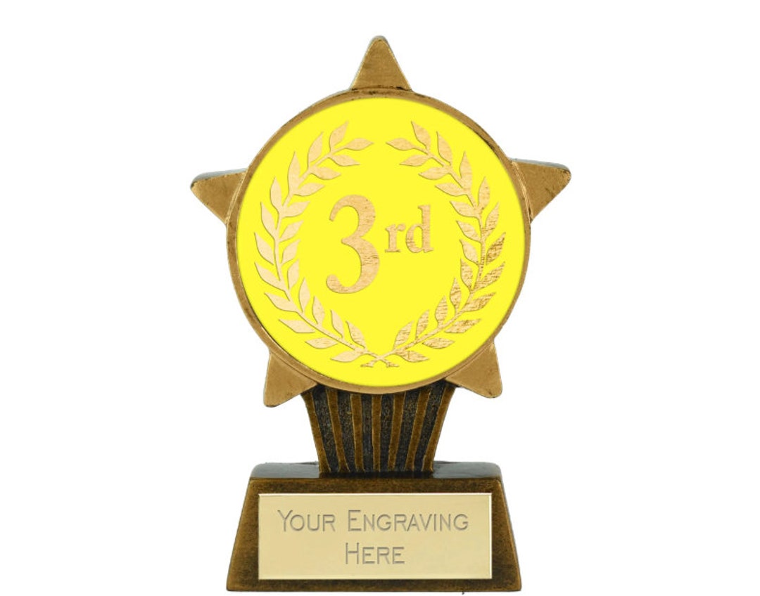 3rd Place Award Trophy - Personalized Engraving - Etsy