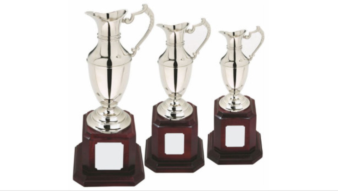 Jug Golf Cup Trophy - Nickel Plated Claret Jug - Personalized Engraving ...