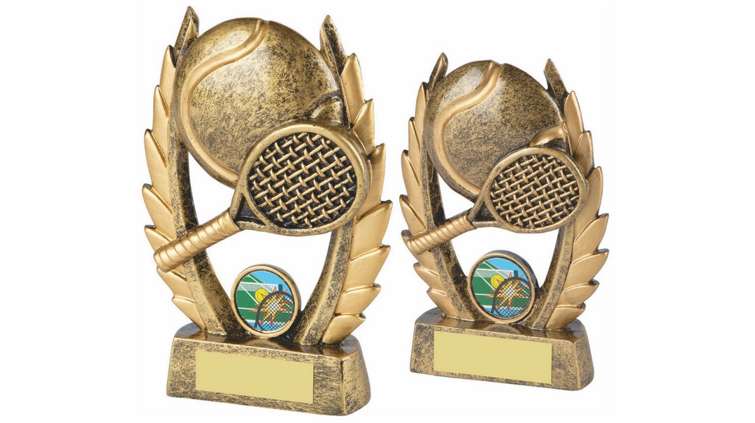Tennis Racket/ball Trophy Award - Personalized Engraving - Custom ...