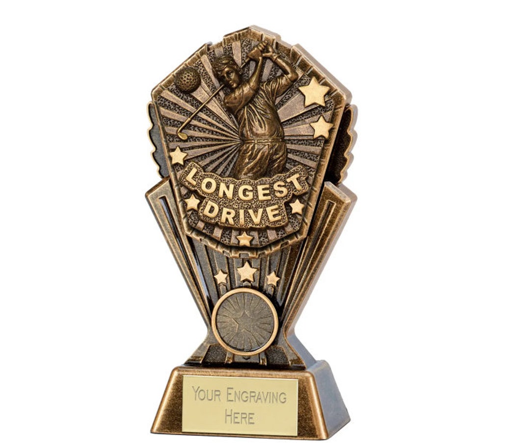 Golf Longest Drive and Nearest the Pin Trophy Award - Personalised ...