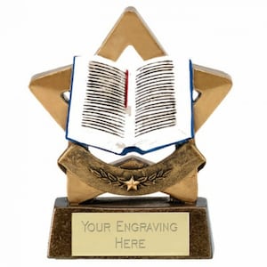 Book Award Trophy - Personalized Engraving - Etsy