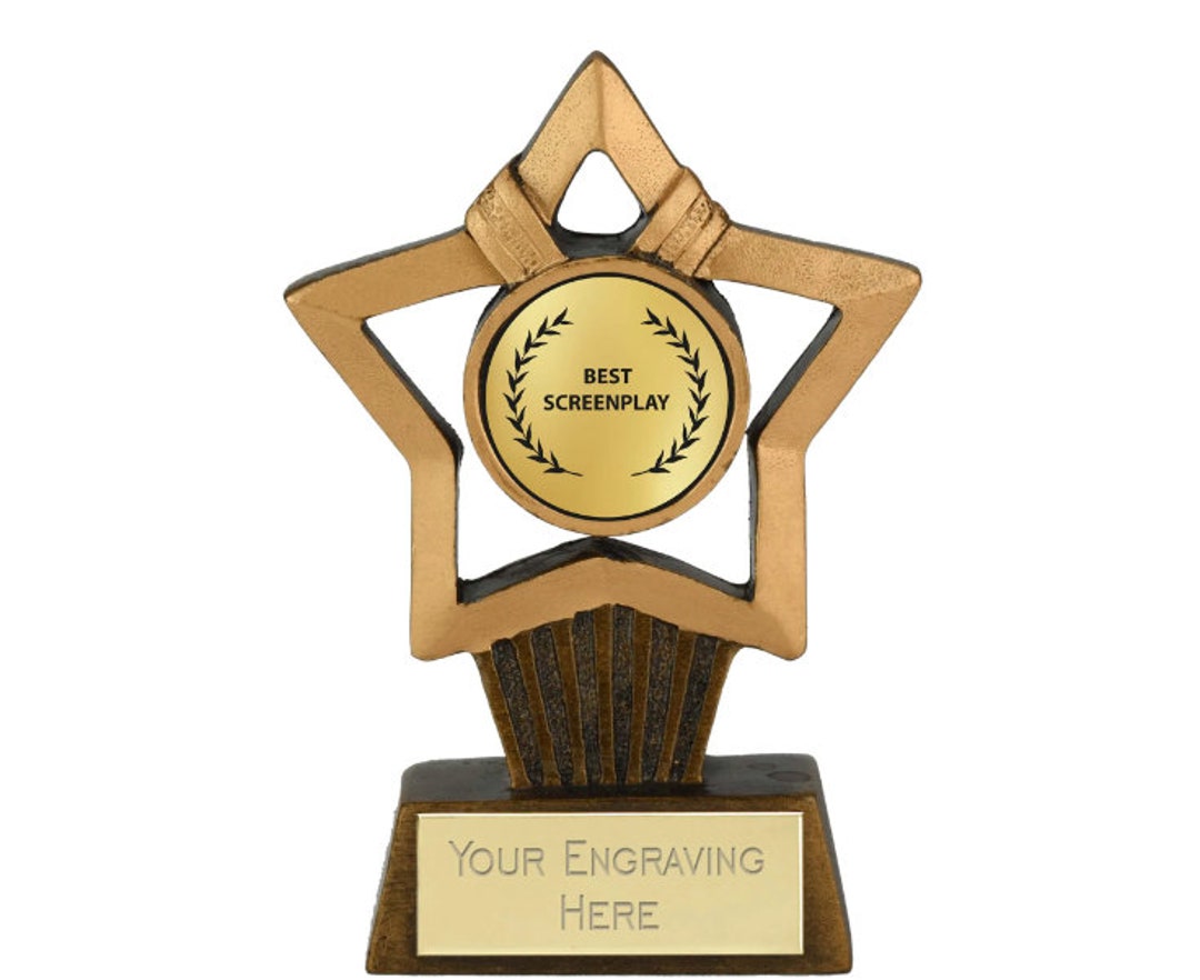 Drama Best Screenplay Award Trophy - Personalized Engraving - Etsy