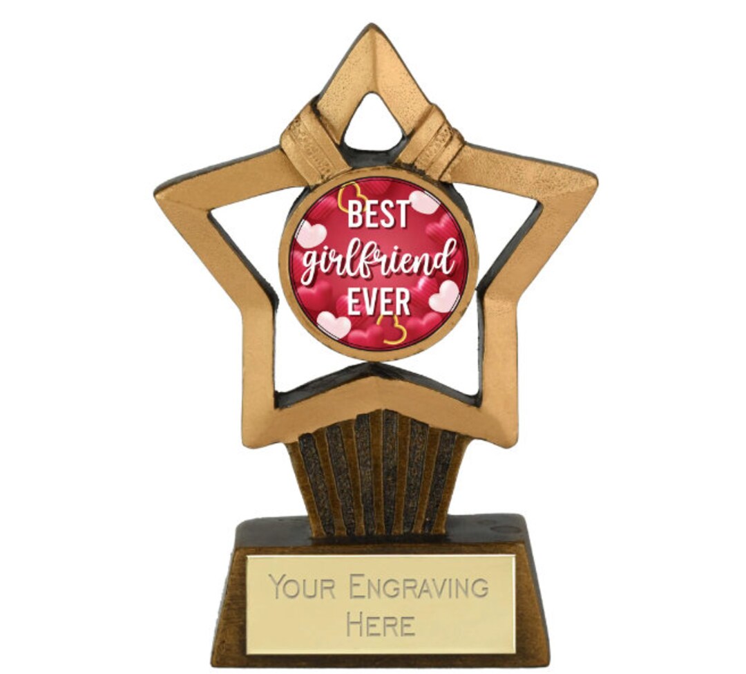 Best Girlfriend Ever Award Trophy - Personalized Engraving - Etsy