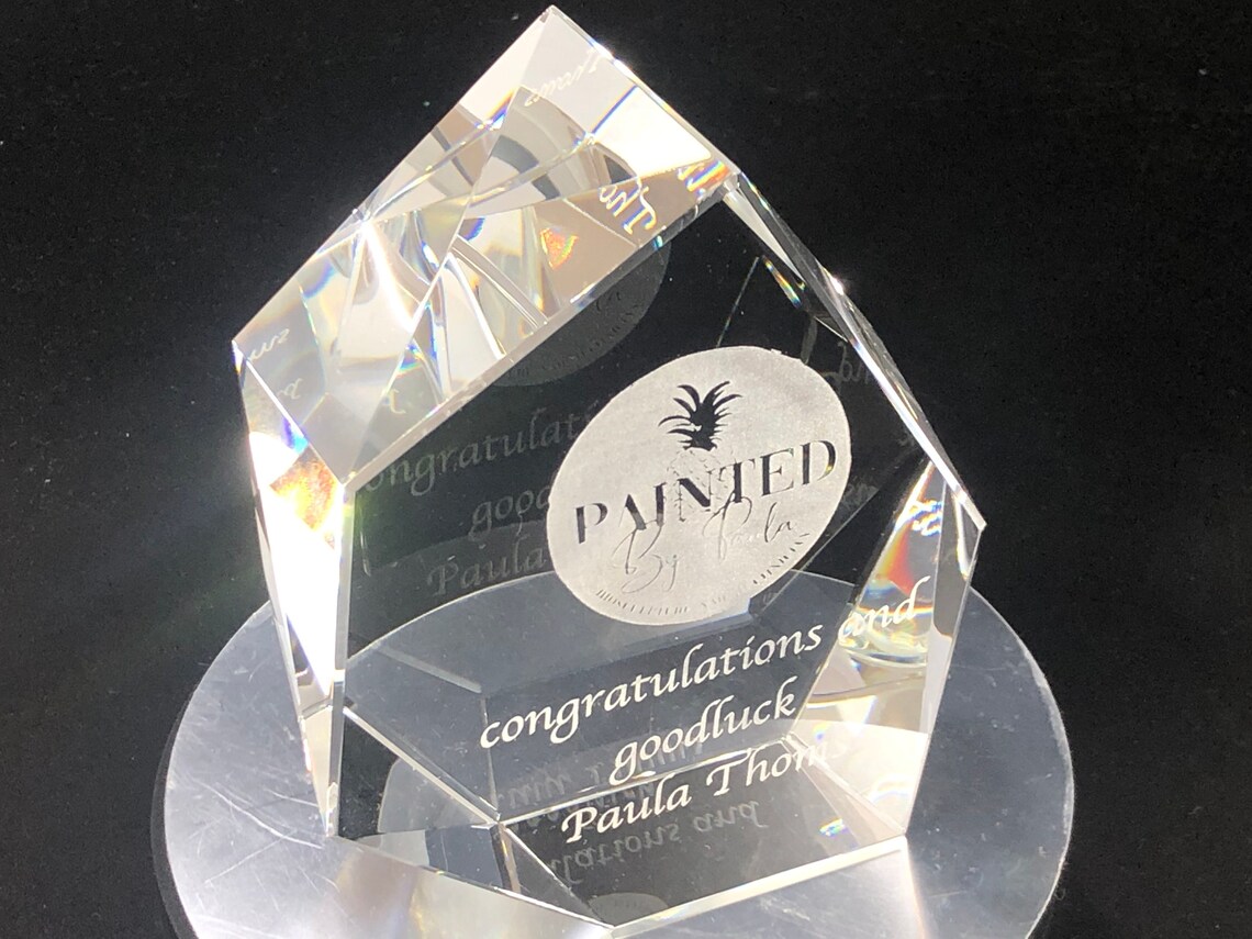 Crystal Glass Award Trophy Iceberg Heavyweight Gift Boxed - Etsy