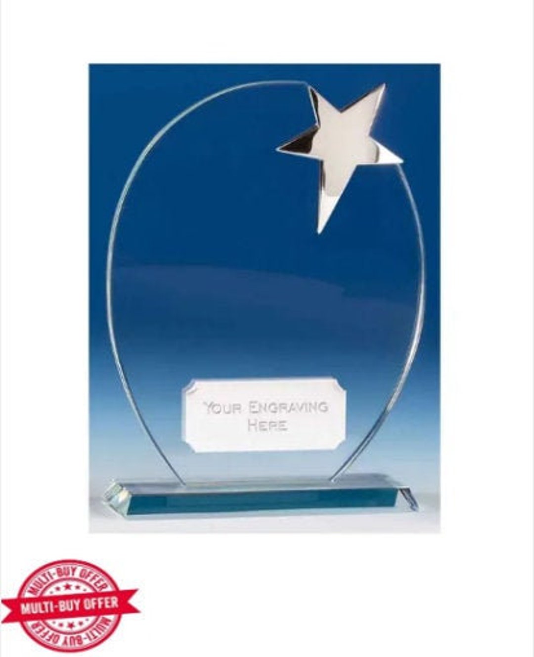Star Glass Award Trophy - Personalised Engraving - Gift Boxed - Etsy