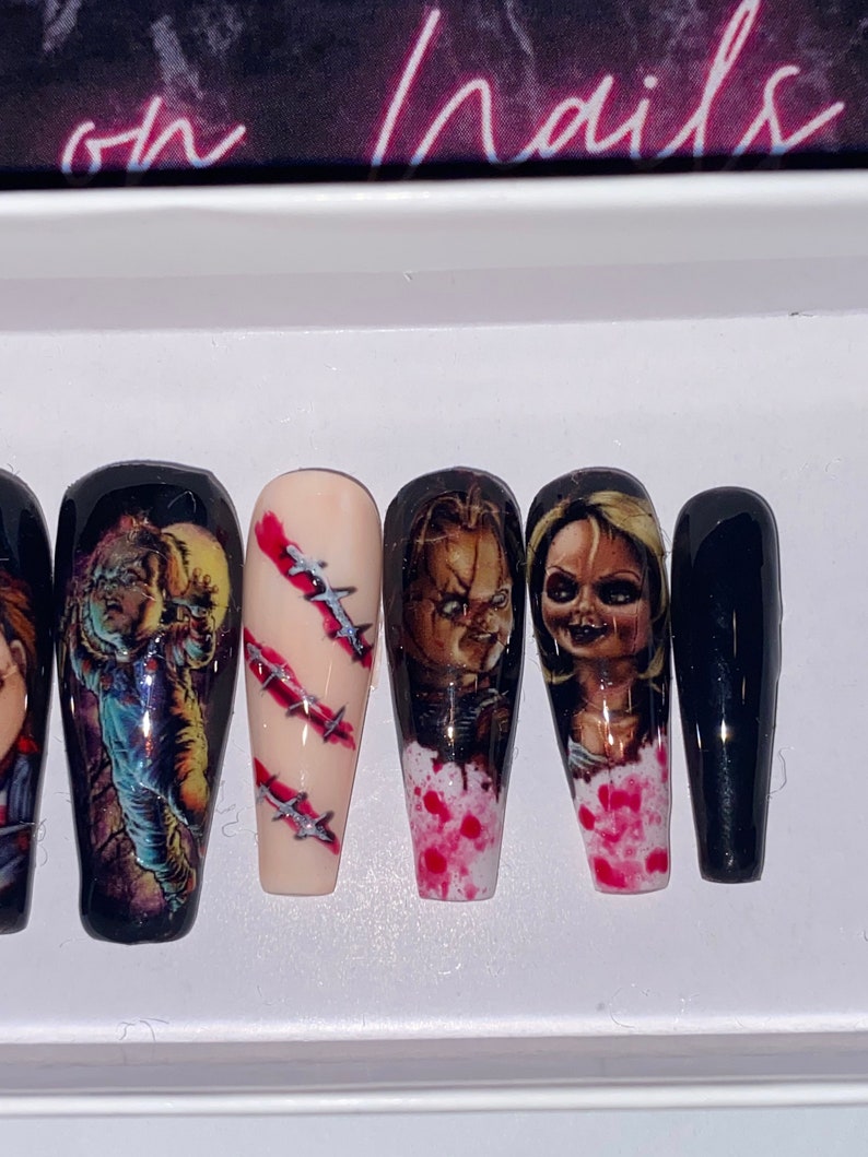 CHUCKY Halloween Press on Nails Set - Etsy