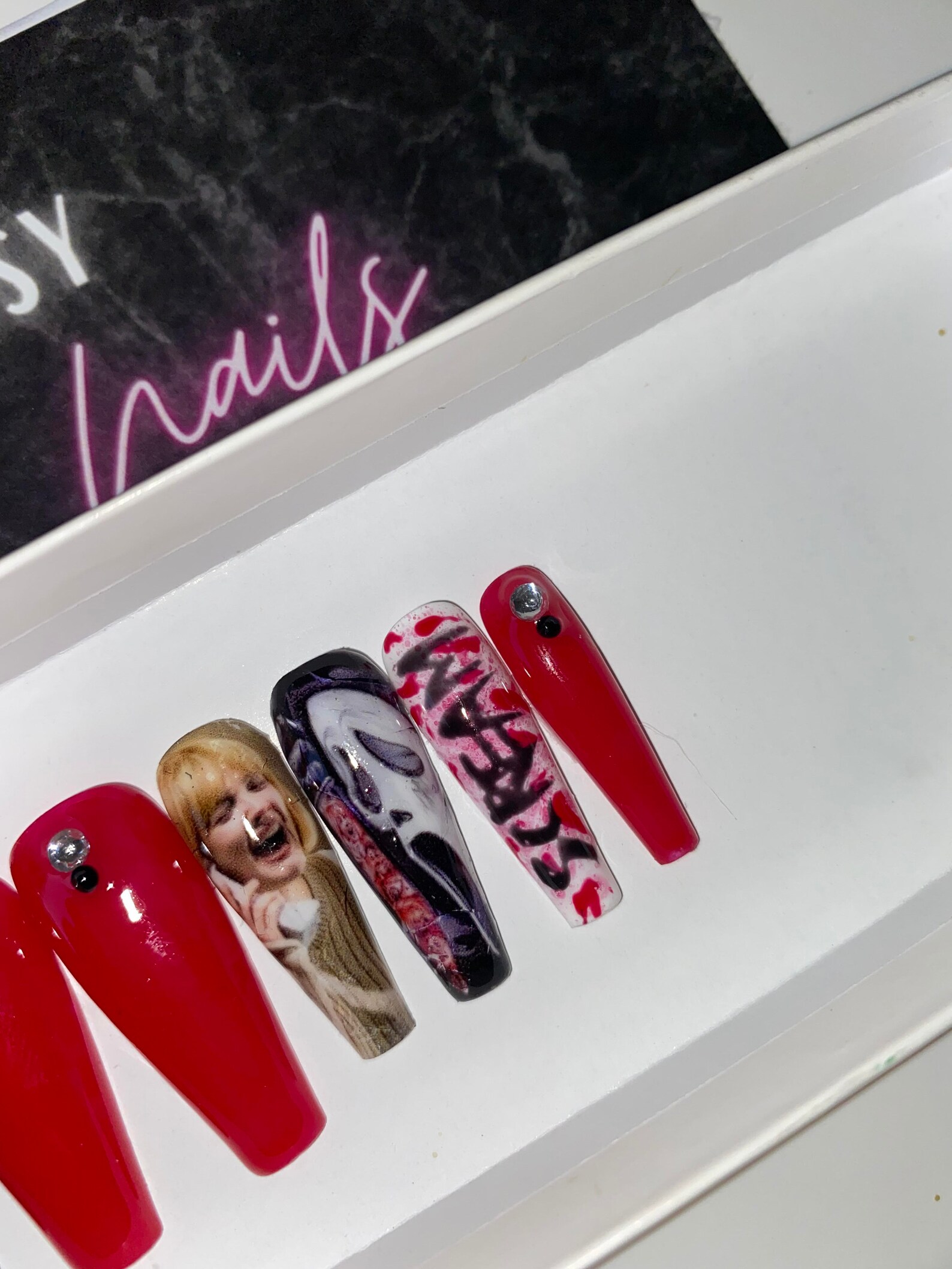 Scream Movie Halloween Press on Nails Set - Etsy