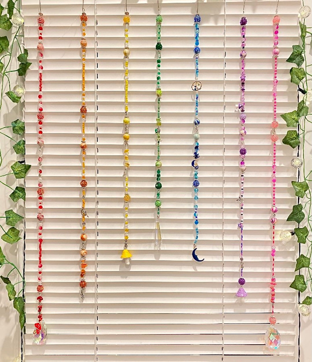 Whimsigoth Bohemian Beaded Sun Catcher Window Curtain - Etsy