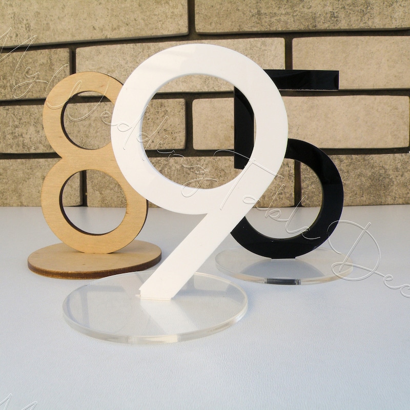 Tall Acrylic Table Numbers - Etsy
