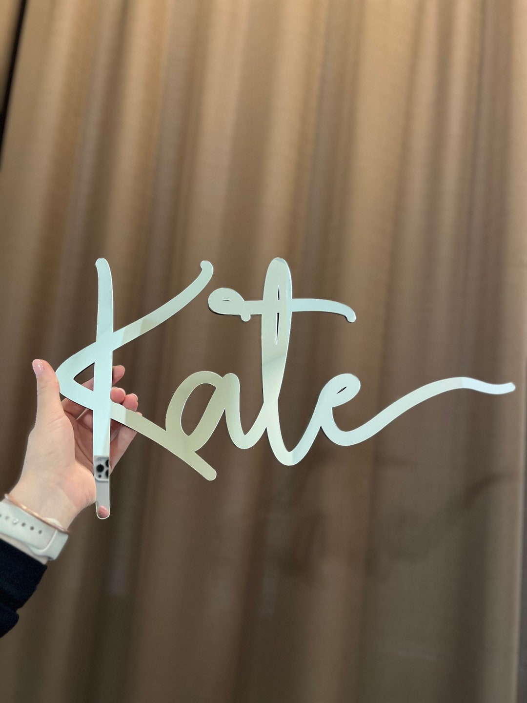 Elegant Rose Gold Sign, Large Room Decoration, Family Name, Rose Gold ...