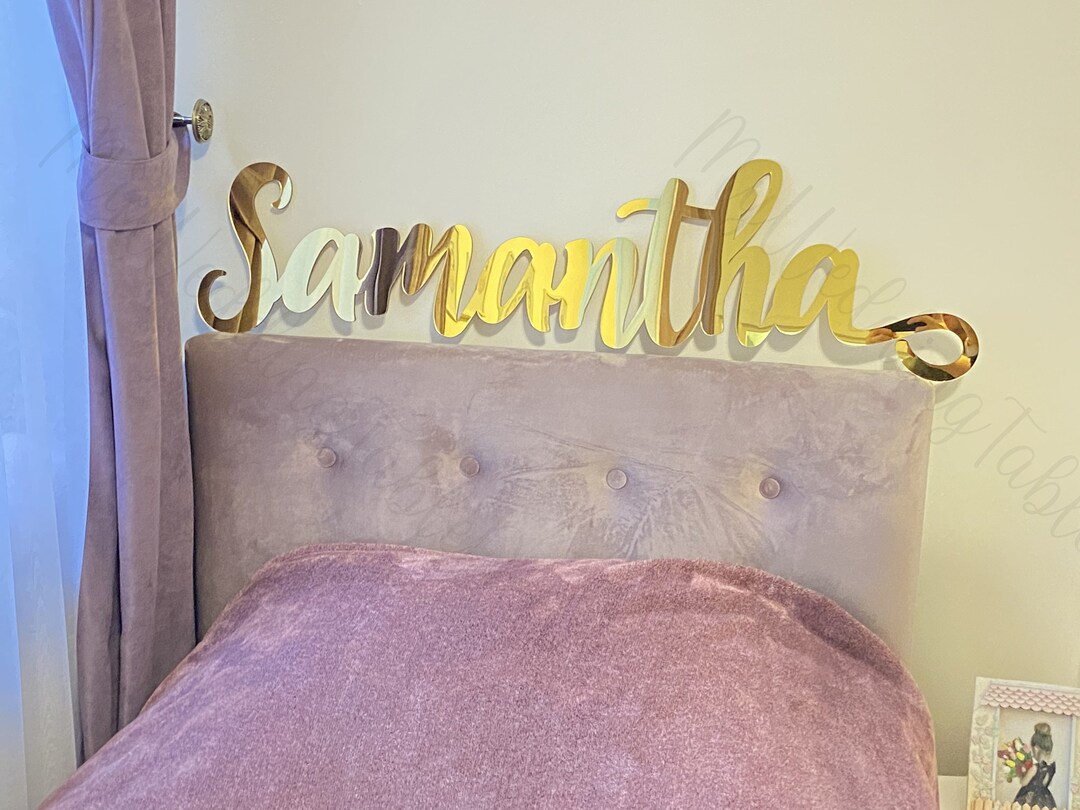 Gold Name Sign Large Wall Decor Sign, Wall Hanging, Party Sign ...