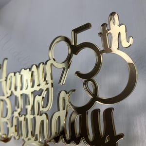 Tabletop Happy Birthday Sign Birthday Table Decorations Mirrored Happy ...