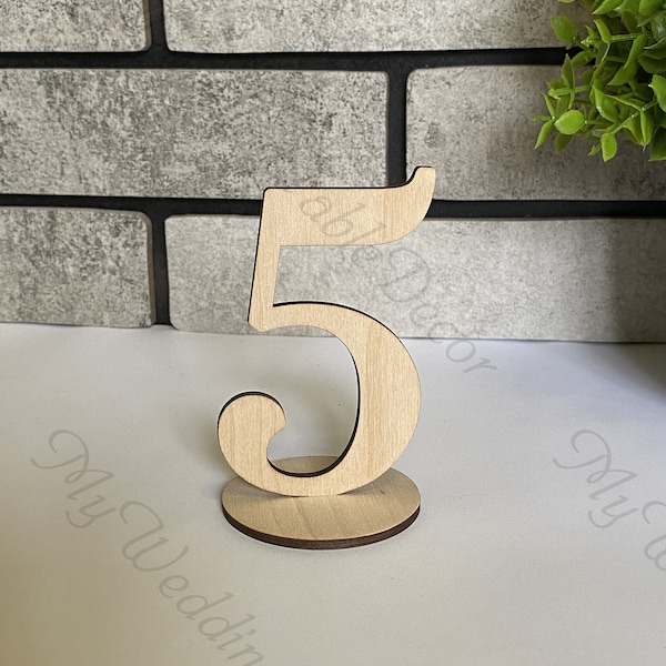 Wooden Numbers - Etsy