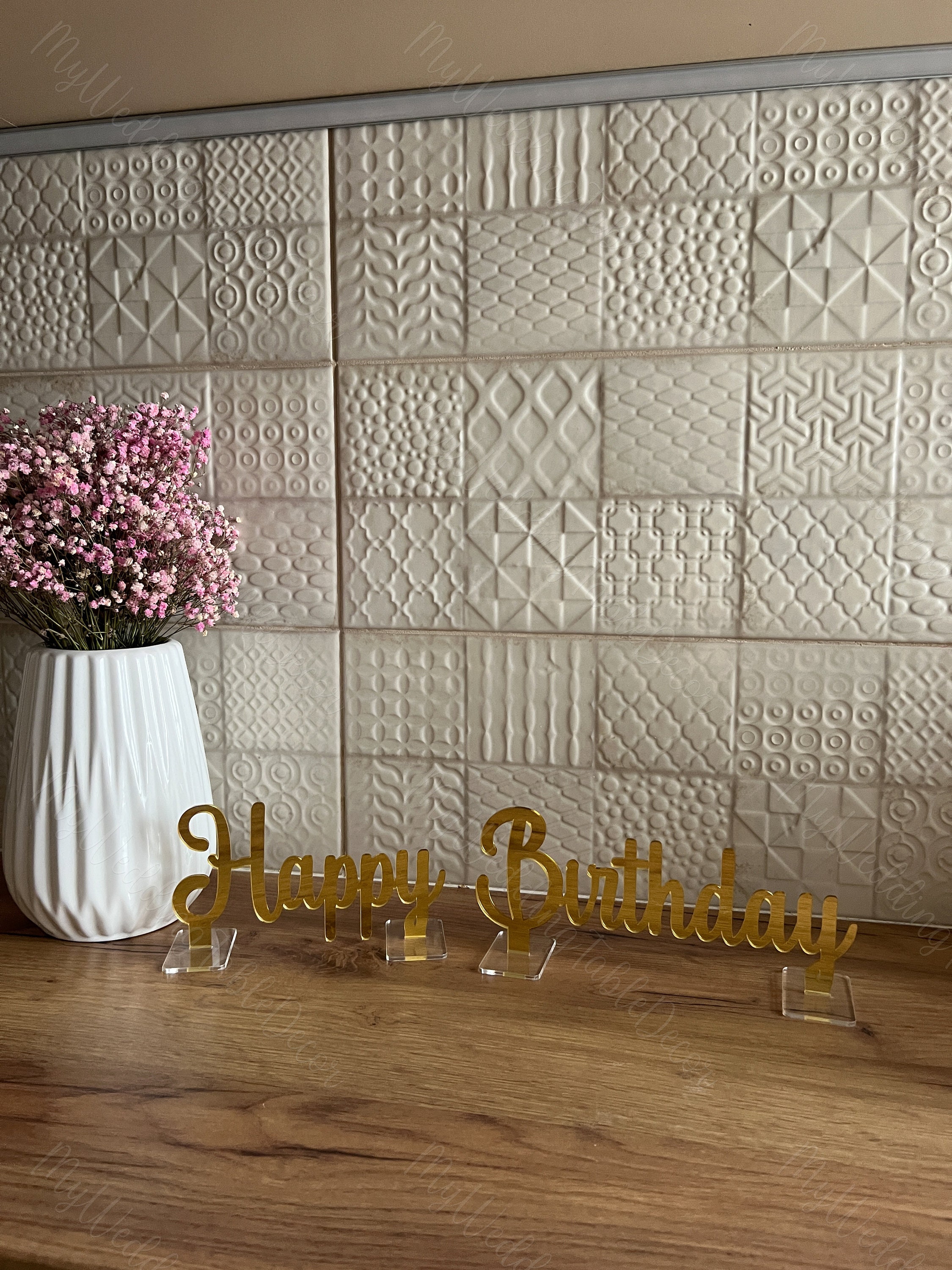 Happy Birthday Table Decoration Happy Birthday Table Sign - Etsy