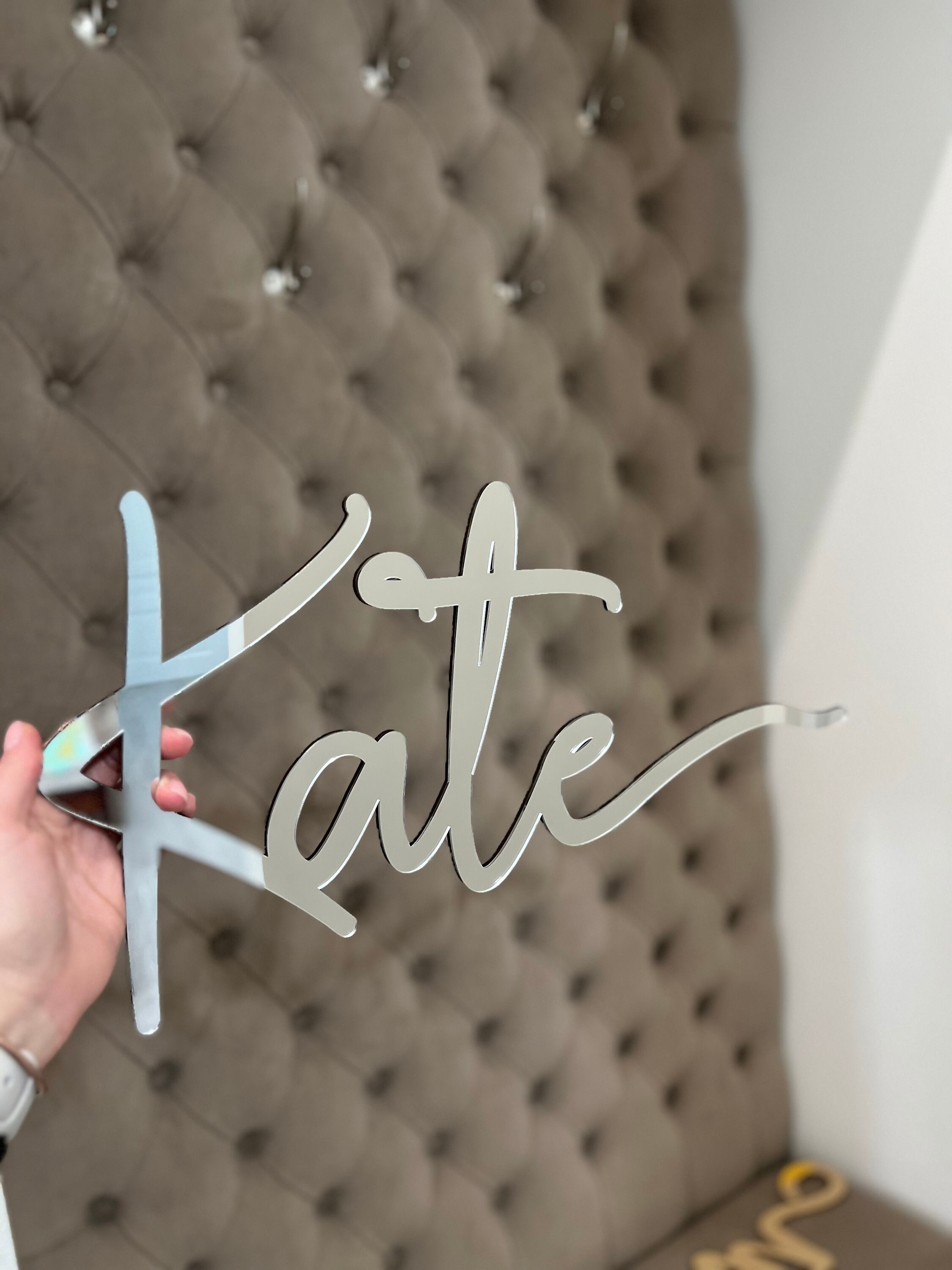 Elegant Rose Gold Sign, Large Room Decoration, Family Name, Rose Gold ...