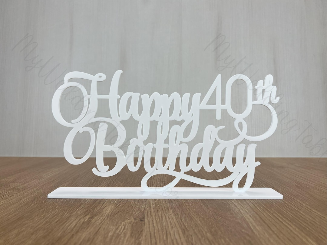 Happy Birthday Table Sign, Birthday Table Decorations, Happy Birthday ...