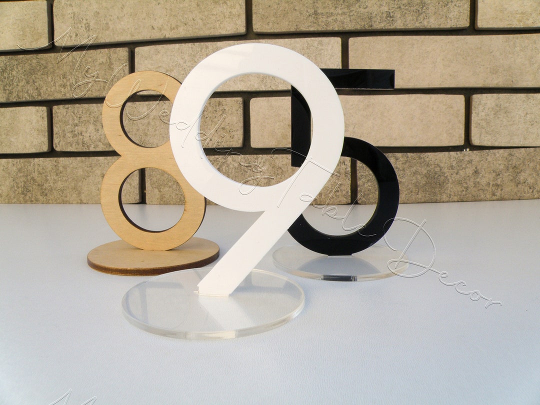 Elegant Gold Table Numbers, Classic Black Table Numbers, Party Decor ...