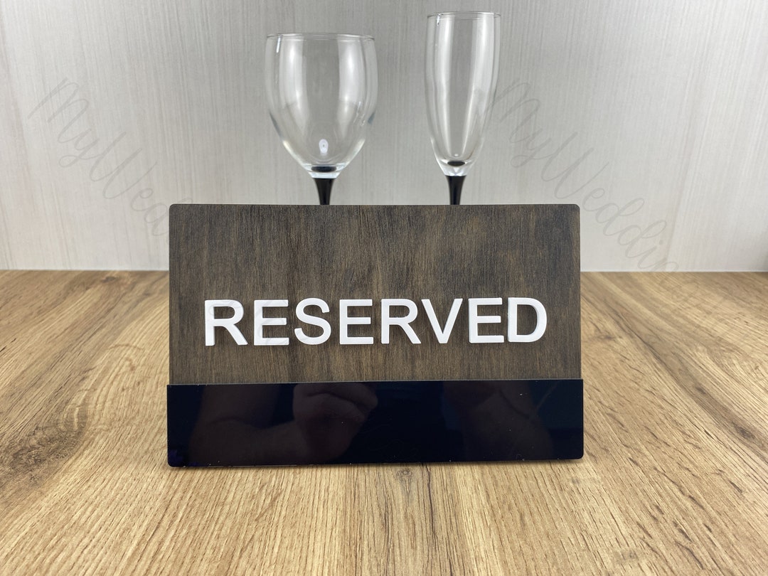 Reserved Sign for Table Reserved Elegance Your Table Awaits Perfect for ...
