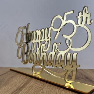 Tabletop Happy Birthday Sign Birthday Table Decorations Mirrored Happy ...