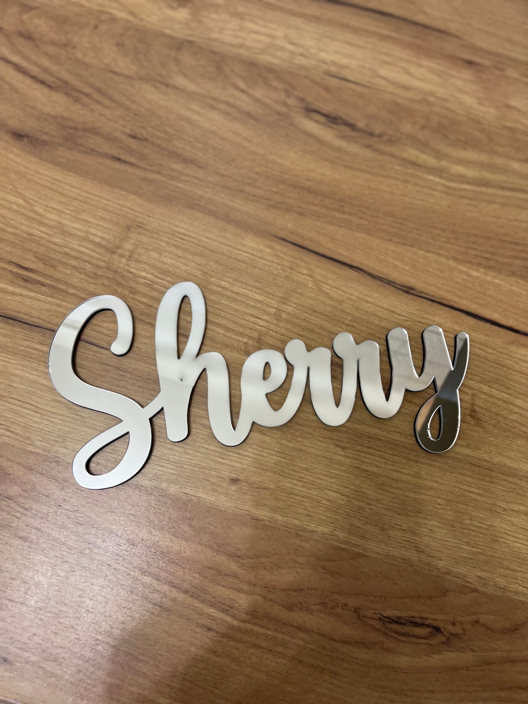 Wall Name Sign Large Wall Decor Sign, Mirrored Letters Name, Laser Cut ...