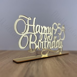 Tabletop Happy Birthday Sign Birthday Table Decorations Mirrored Happy ...