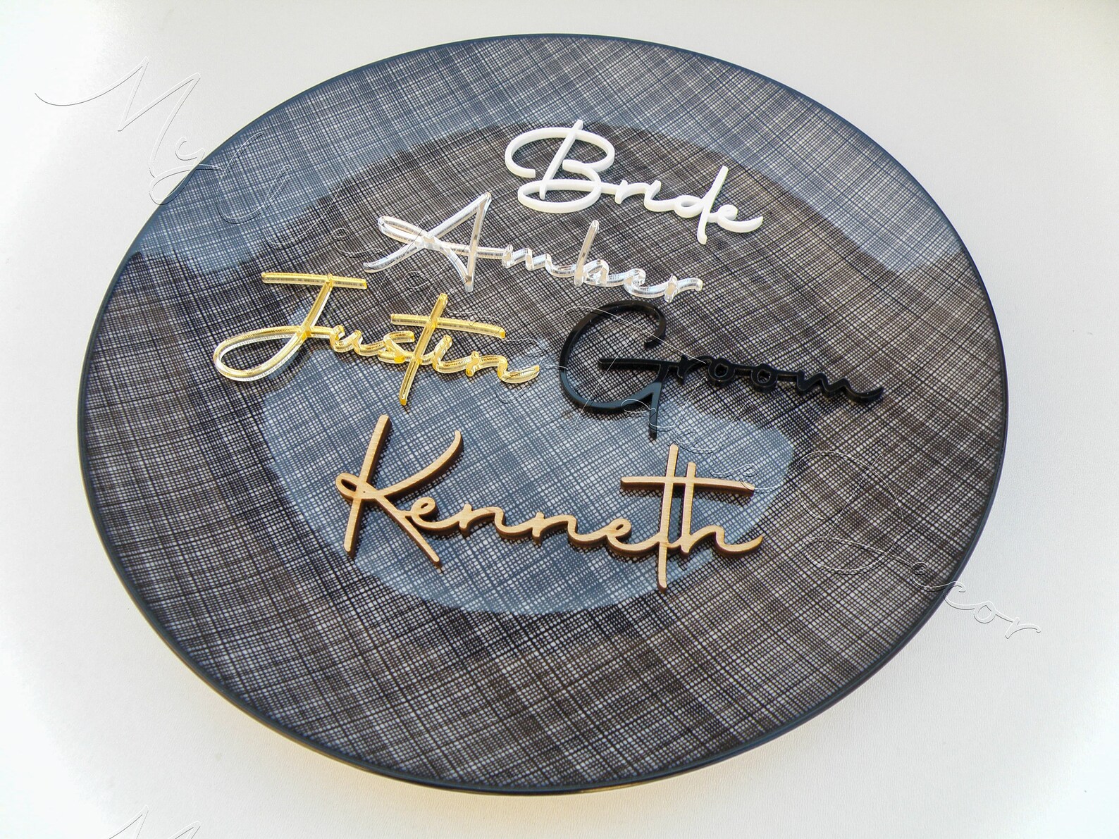 Custom Wedding Nameplates Wedding Name Cards Personalized | Etsy