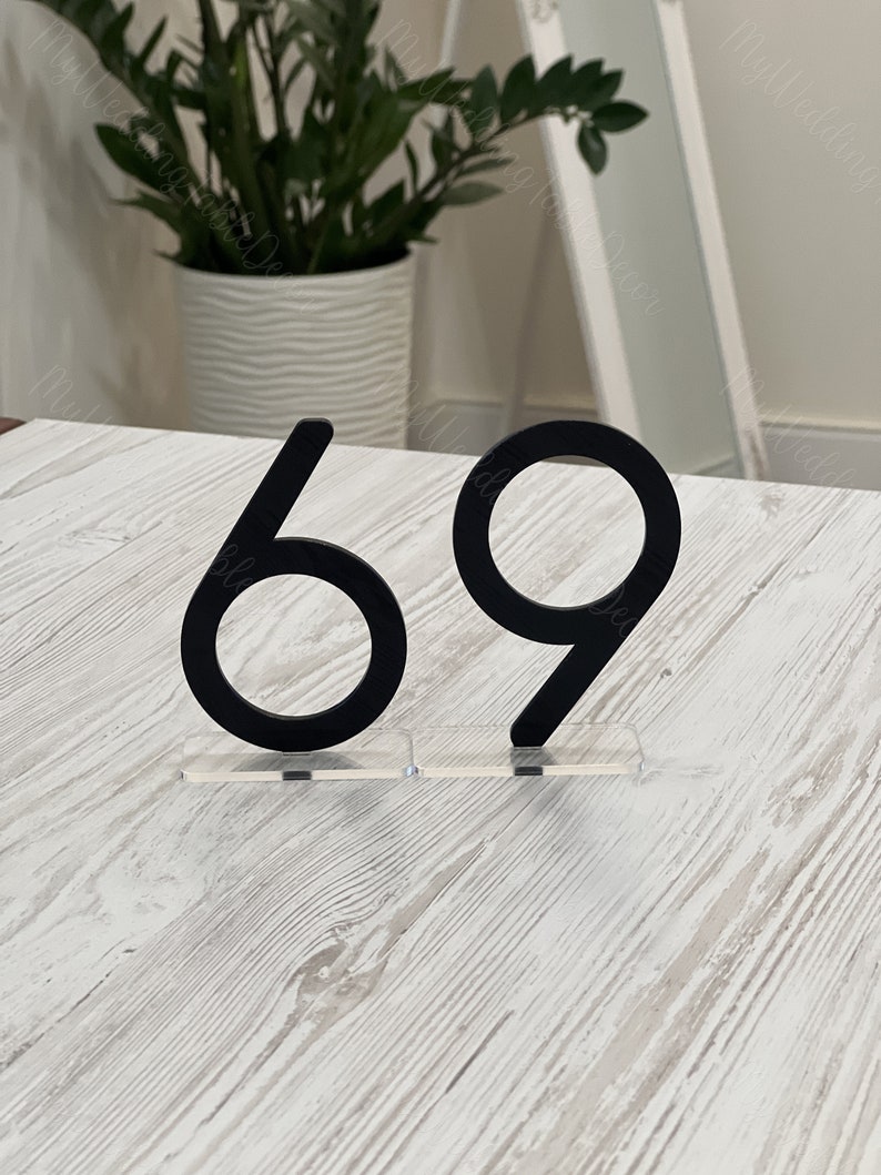 Stunning Elegant Black Table Numbers, Wedding Table Decoration ...