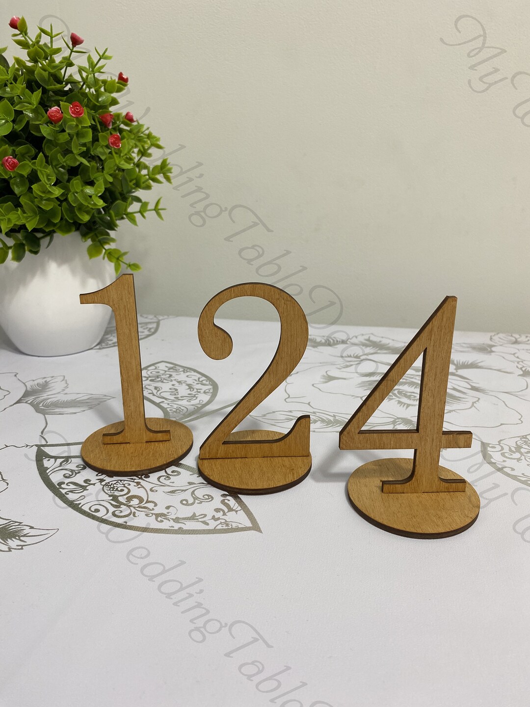 Wooden Table Numbers With Stands for a Wedding Table or Acrylic Table ...