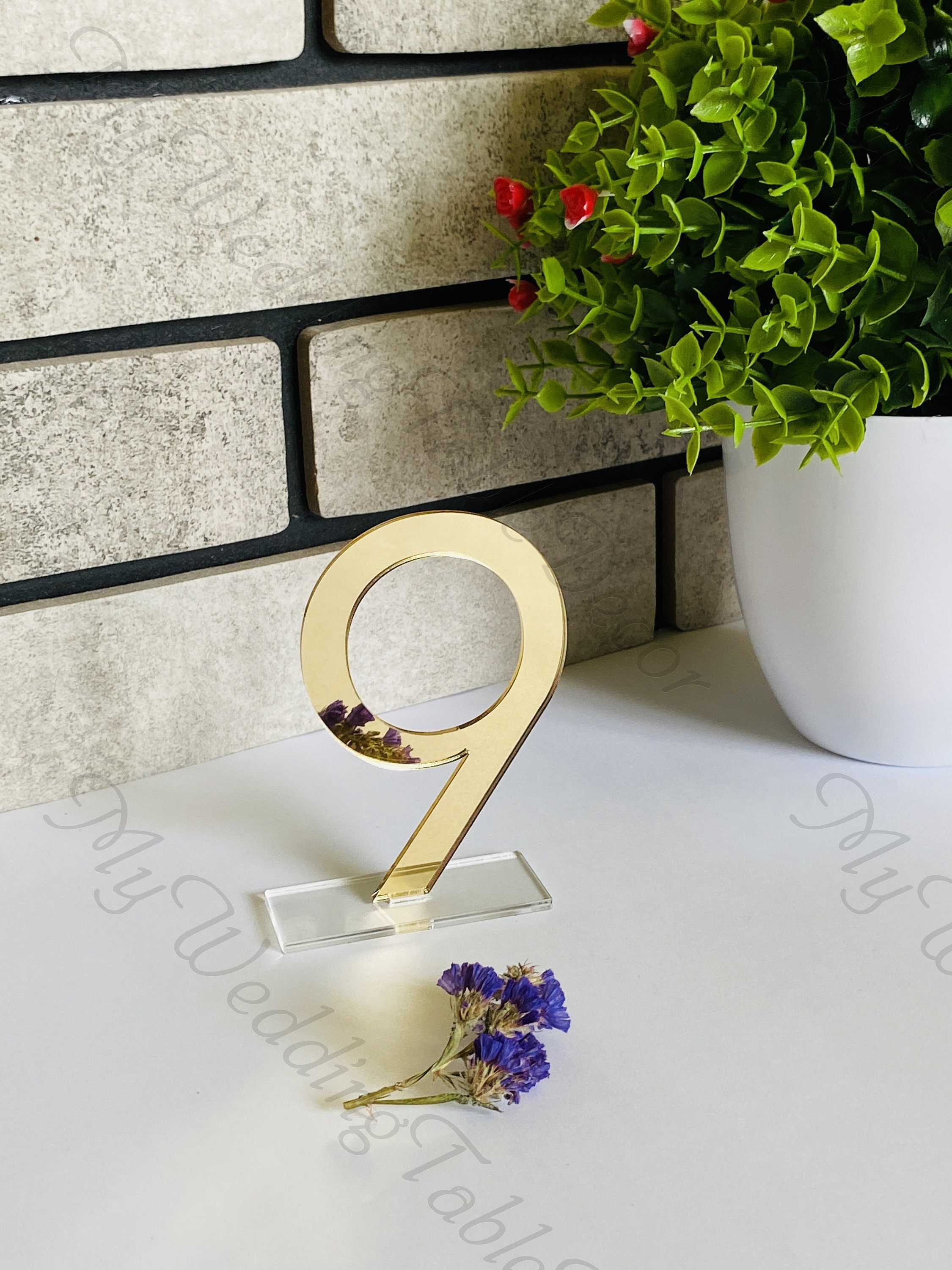 Table Gold Acrylic Numbers Wedding Gold Mirror Table Numbers - Etsy UK