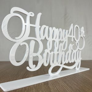 Happy Birthday Table Sign, Birthday Table Decorations, Happy Birthday ...