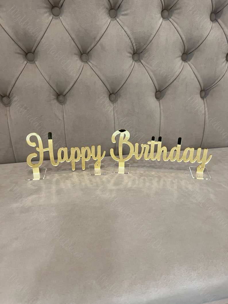 Happy Birthday Table Decoration Happy Birthday Table Sign - Etsy
