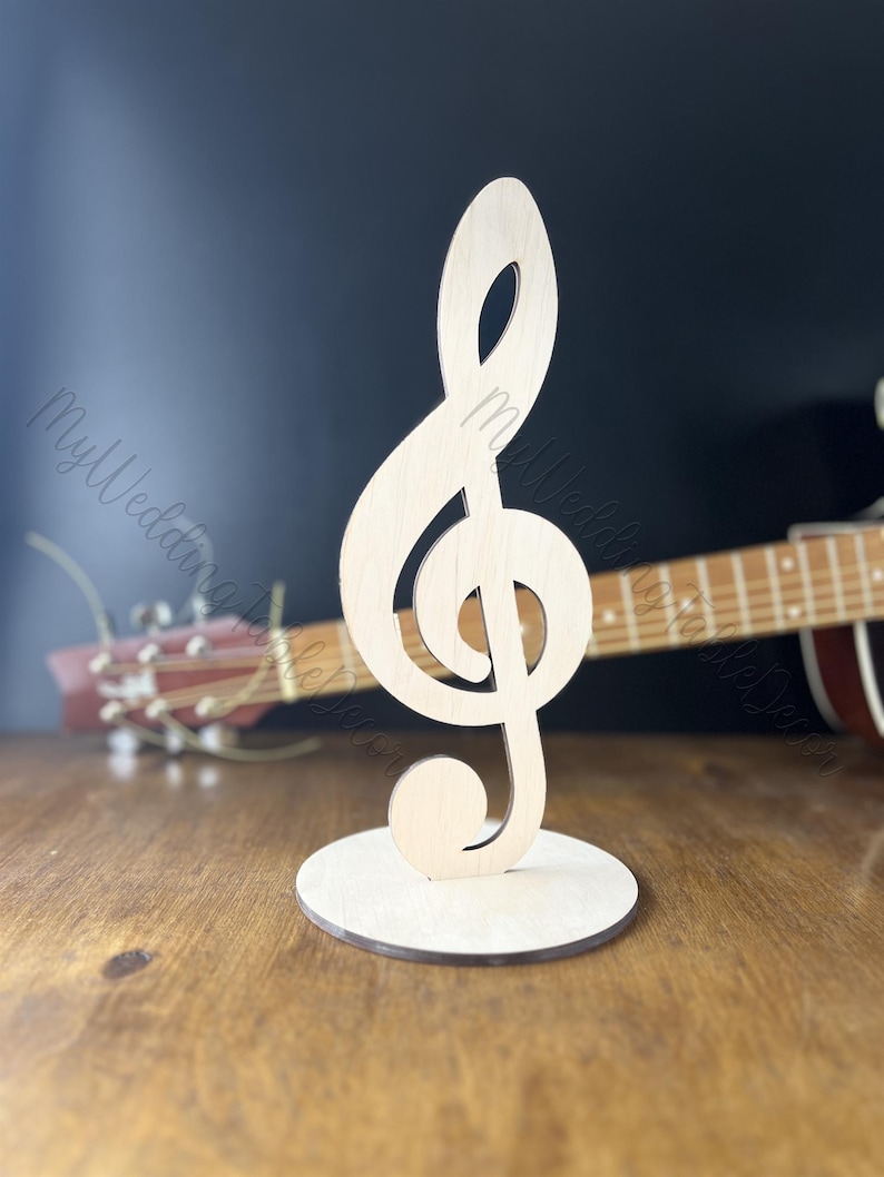 Music Note Centerpiece, Treble Clef Sign, Music Note Decorations, Music ...
