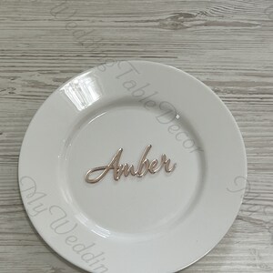 Gold Mirror Name Place Cards Table Decor Wedding Name Cards Quests Name ...