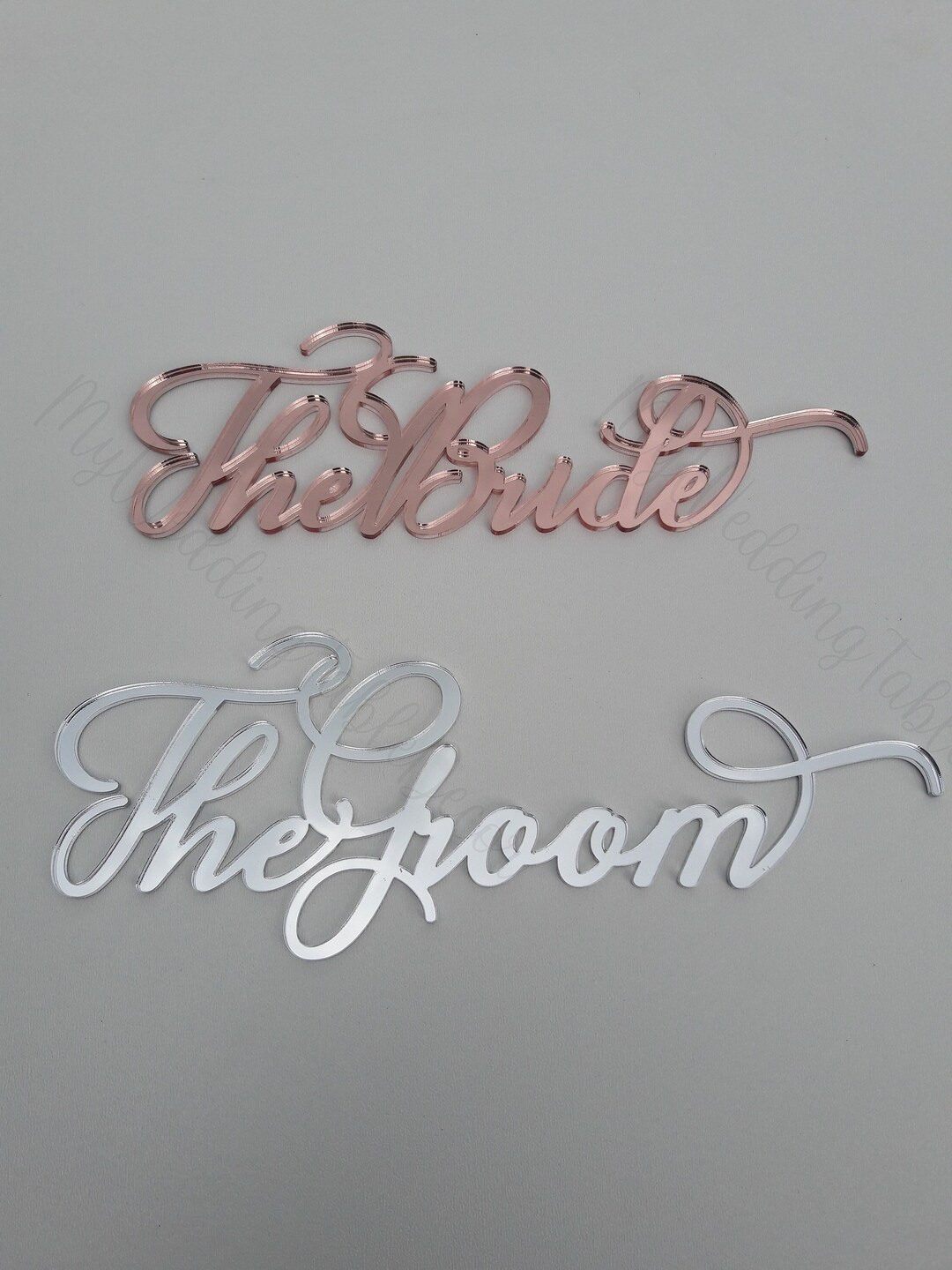 Bride and Groom Signs Set Elegant Mirrored Signs for Wedding Decoration ...