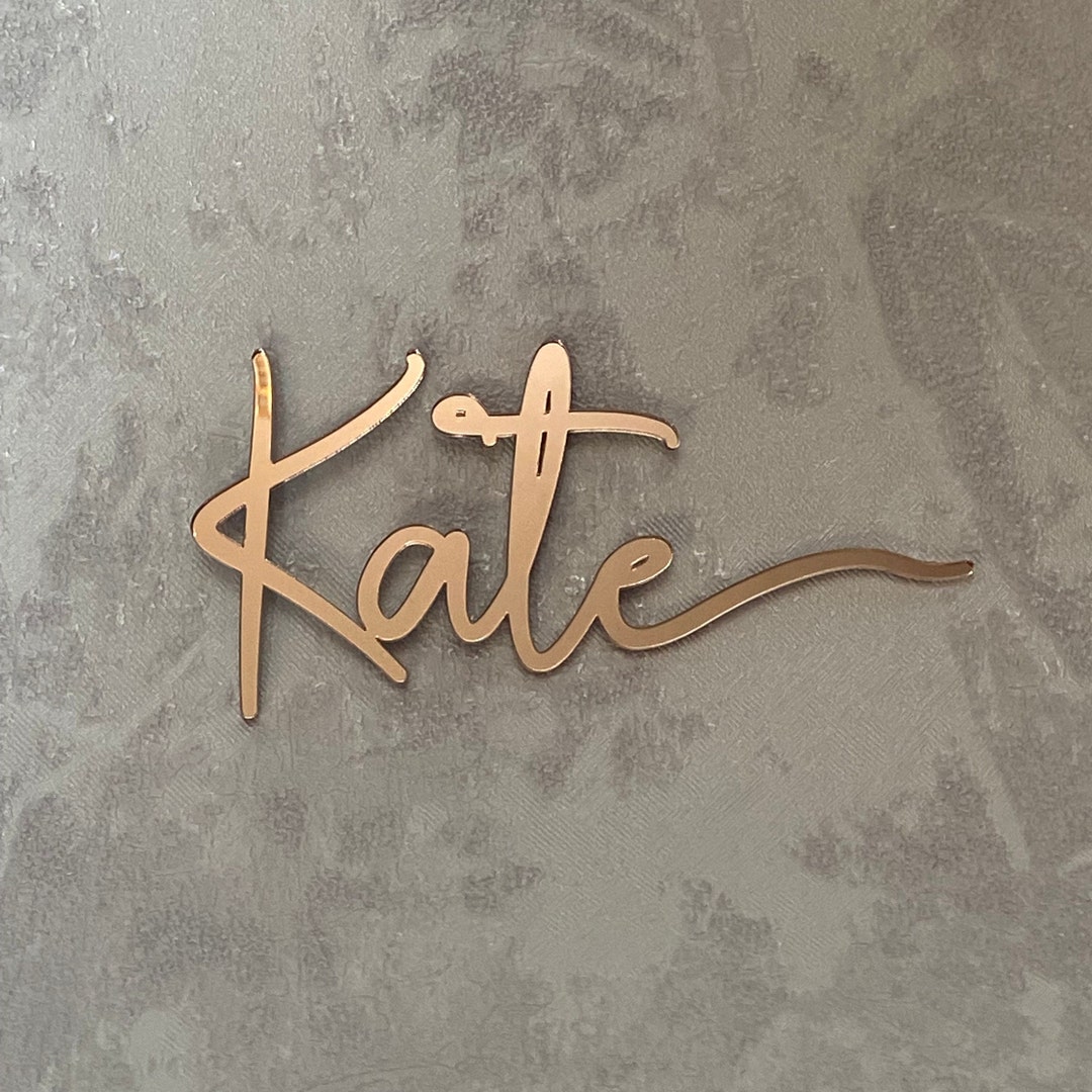 Elegant Rose Gold Sign, Large Room Decoration, Family Name, Rose Gold ...