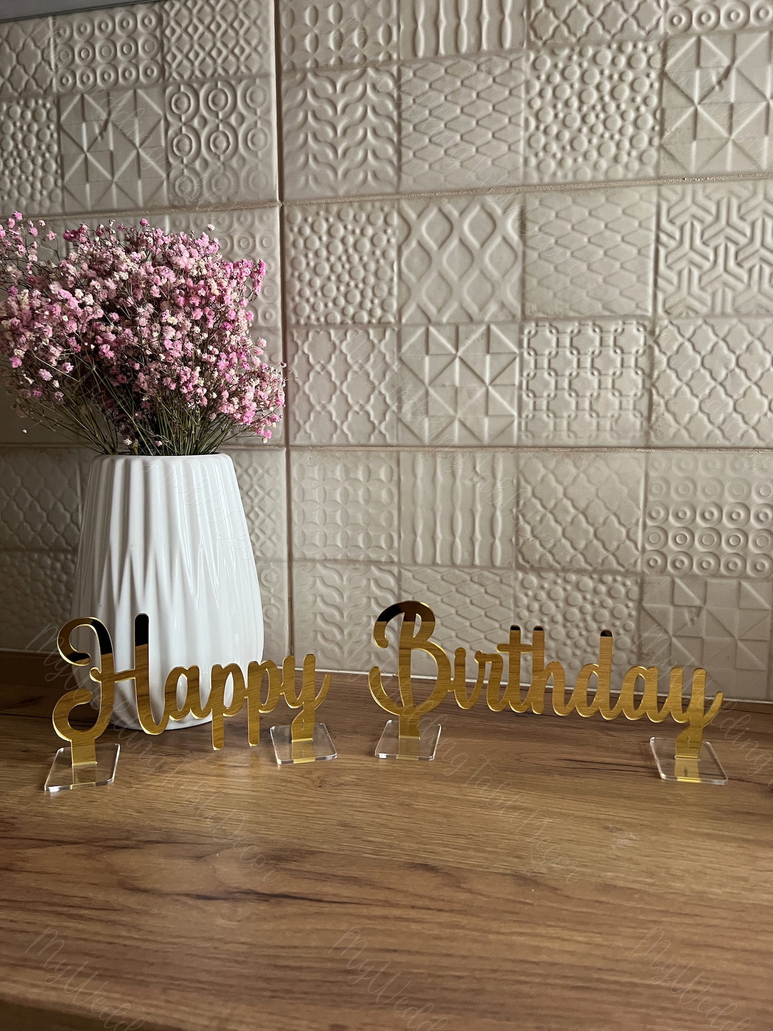 Happy Birthday Table Decoration Happy Birthday Table Sign - Etsy