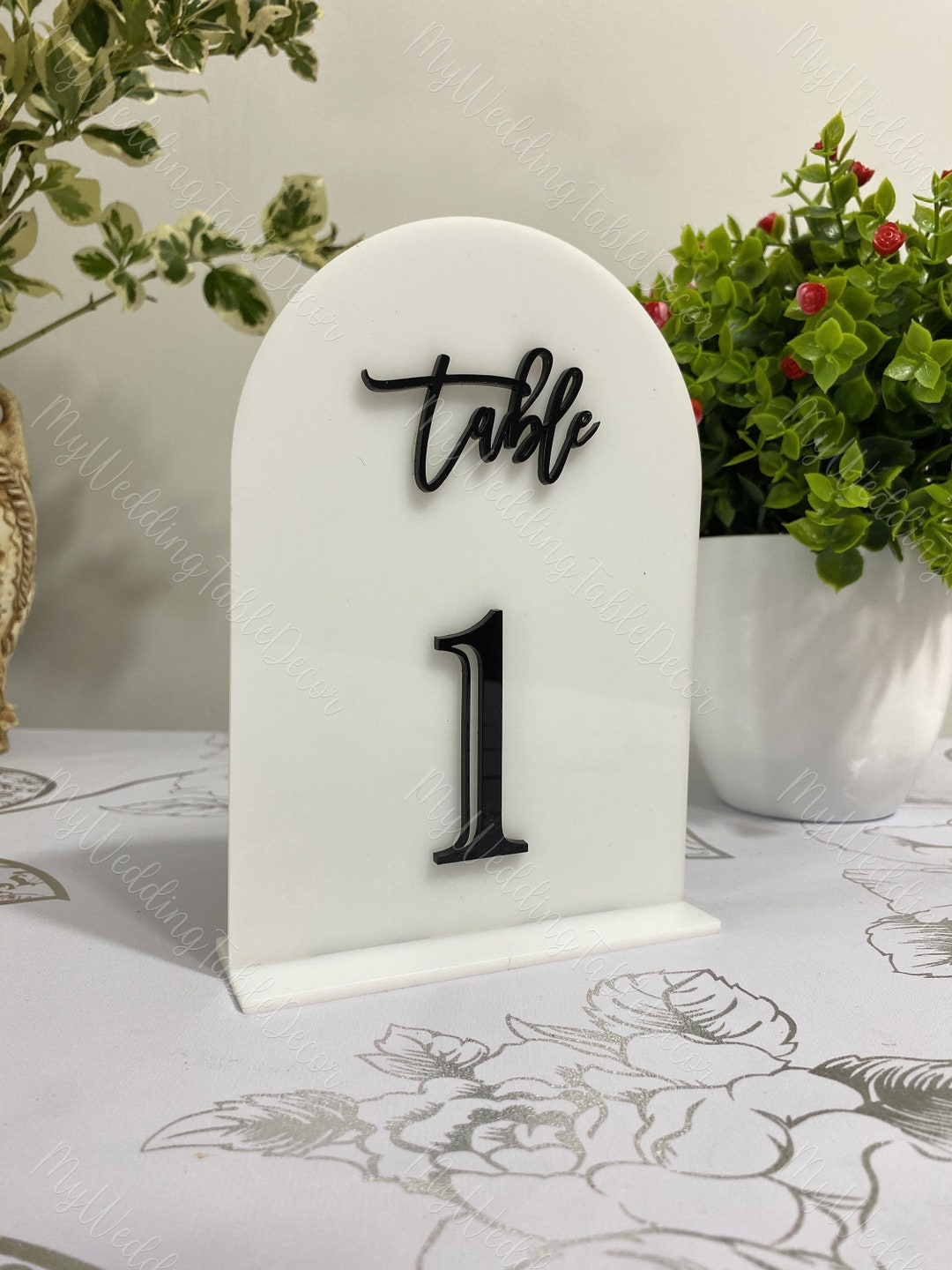 Modern Black Table Numbers, Wedding Table Number, Wedding Table Numbers ...