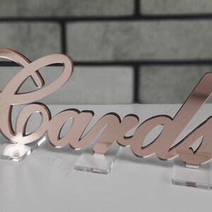 Cards Sign for Wedding Organization Mirror Sign Custom Table Letters ...