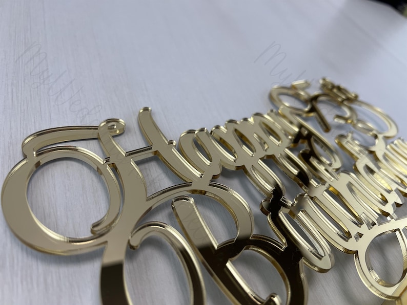 Tabletop Happy Birthday Sign Birthday Table Decorations Mirrored Happy ...