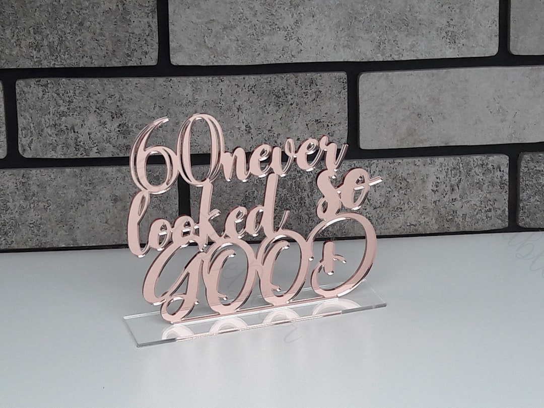 Table Standing Sign for Happy Birthday Party 40 50 60 Th Birthday Table ...