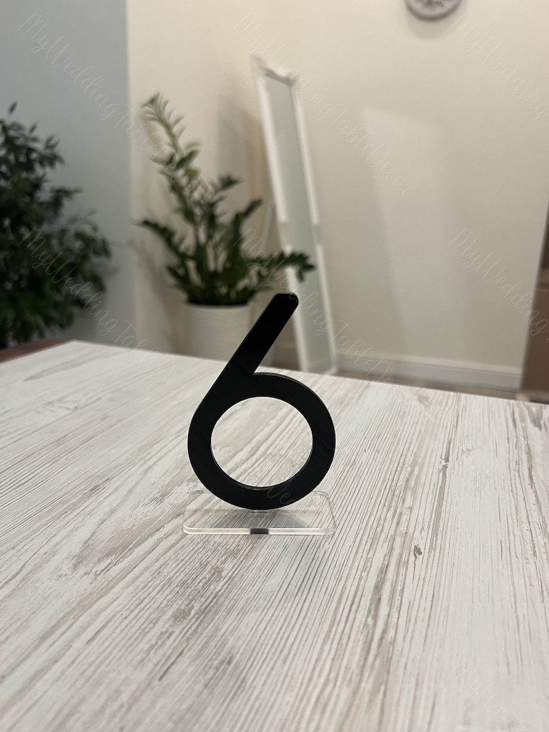 Stunning Elegant Black Table Numbers, Wedding Table Decoration ...