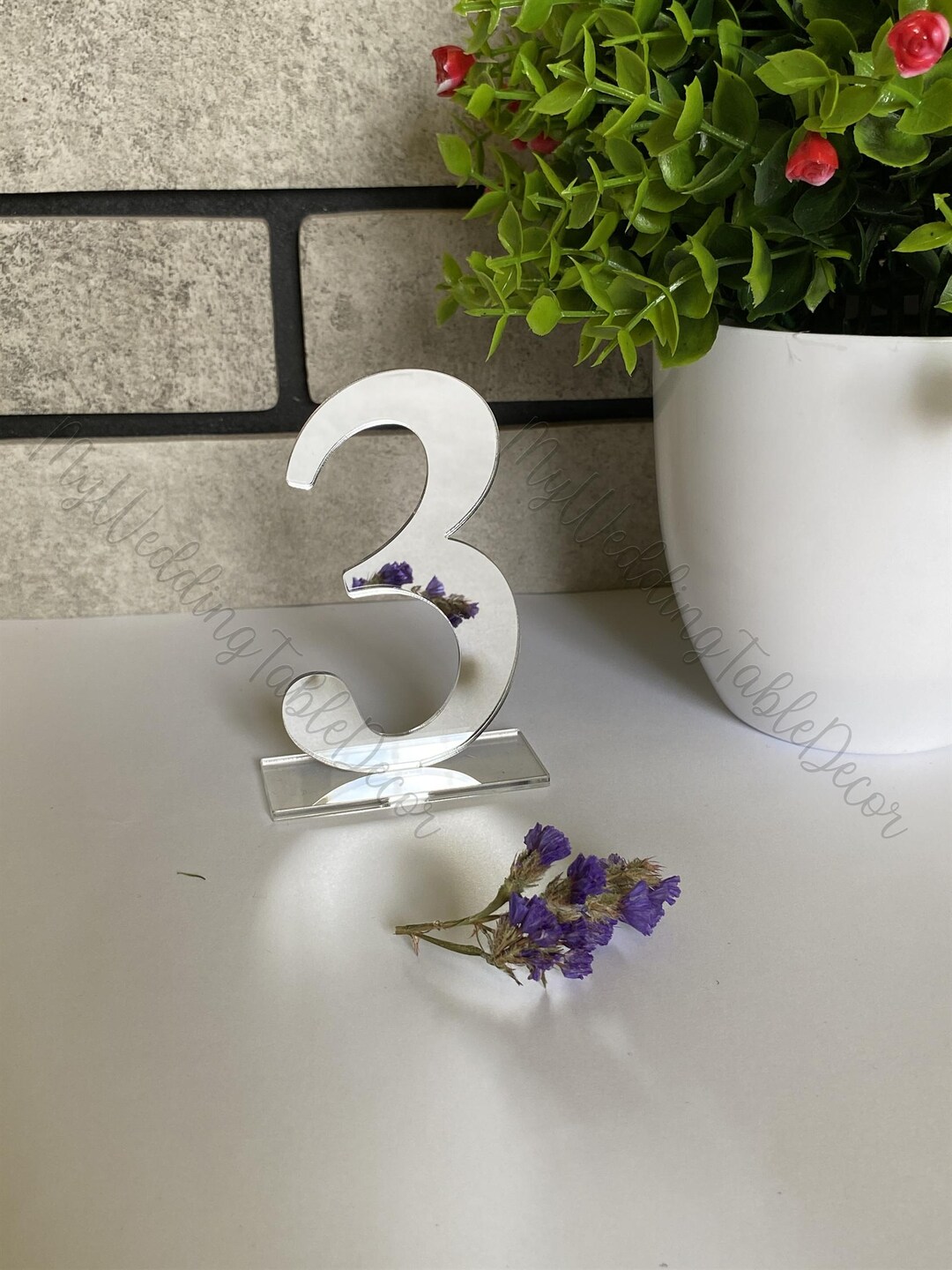 Table Numbers Weddings, Silver Table Numbers Number With Stand, Wedding ...