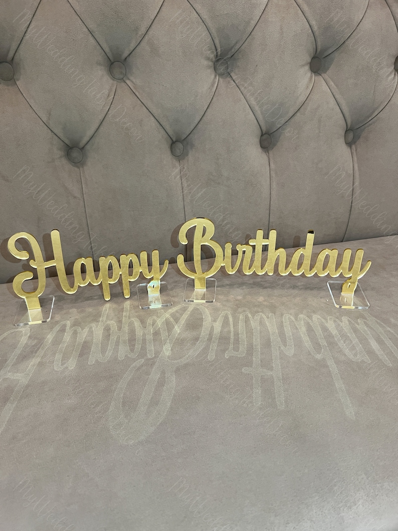 Happy Birthday Table Decoration Happy Birthday Table Sign - Etsy
