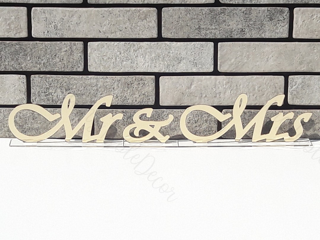 Wedding Top Table Sign Gold Mirror Couple Gift Sign Letters ...