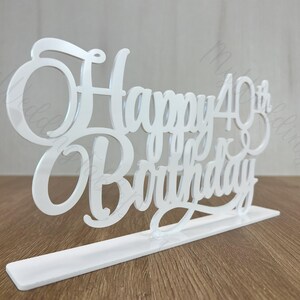 Happy Birthday Table Sign, Birthday Table Decorations, Happy Birthday ...